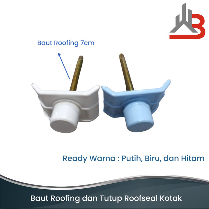 Jual Baut Roofing 7CM dengan Roofseal Tutup Topi Warna Hitam, Putih ...