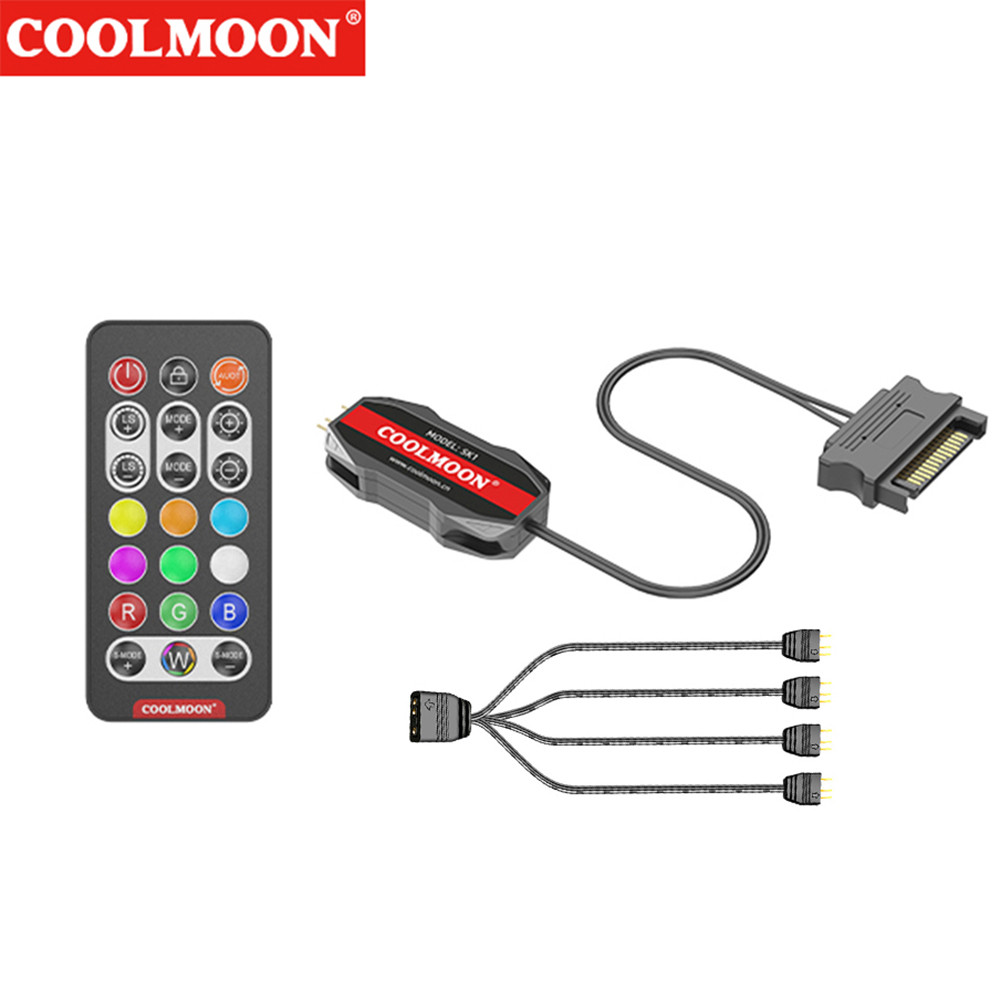 Jual ARGB Controller 5V 3pin To SATA Power Supply Mini RGB Controller ...