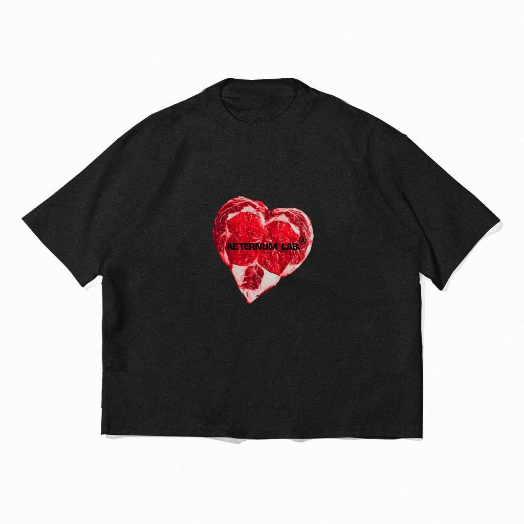 Jual T-shirt Boxy Oversize Black | Ironically Love | Cotton Combed 24s ...