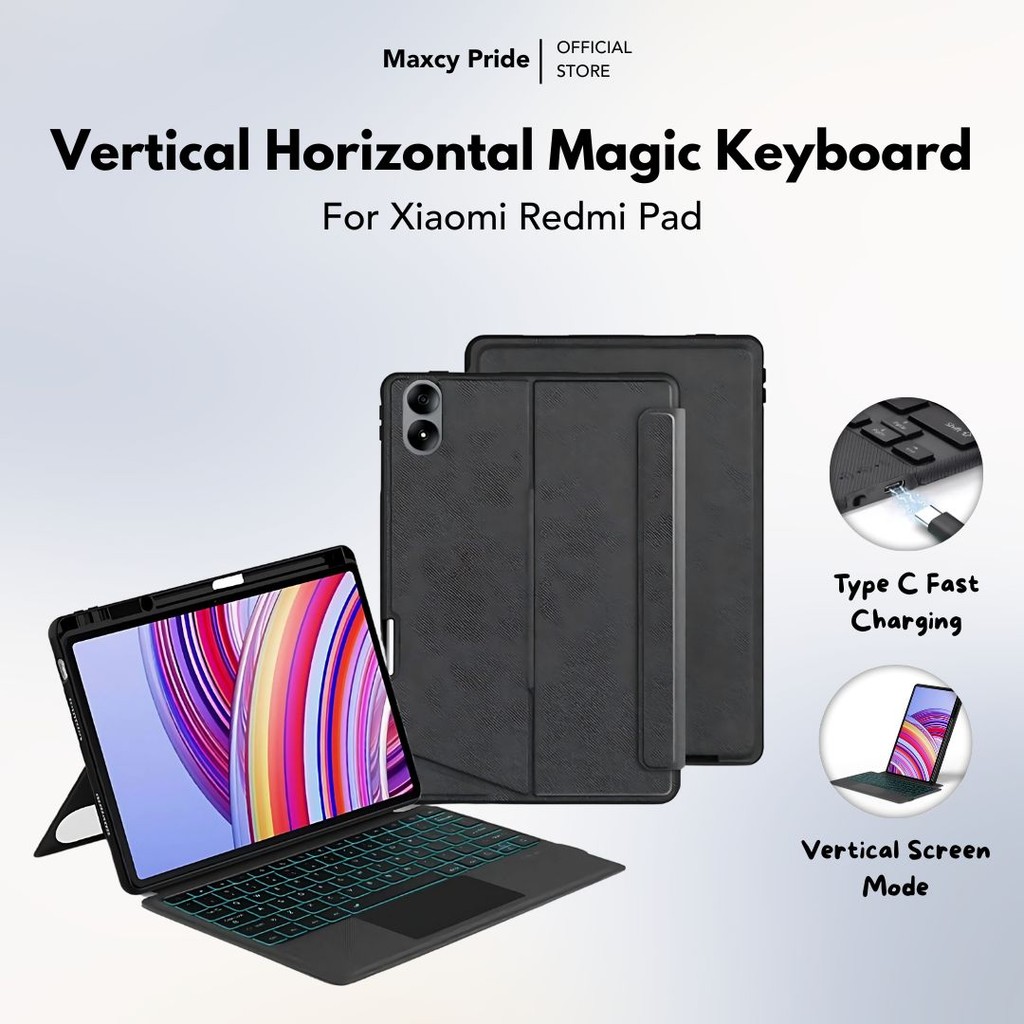 Jual Magnetic Magic Keyboard Redmi Pad SE / Pro Poco Pad 6 S Smart ...
