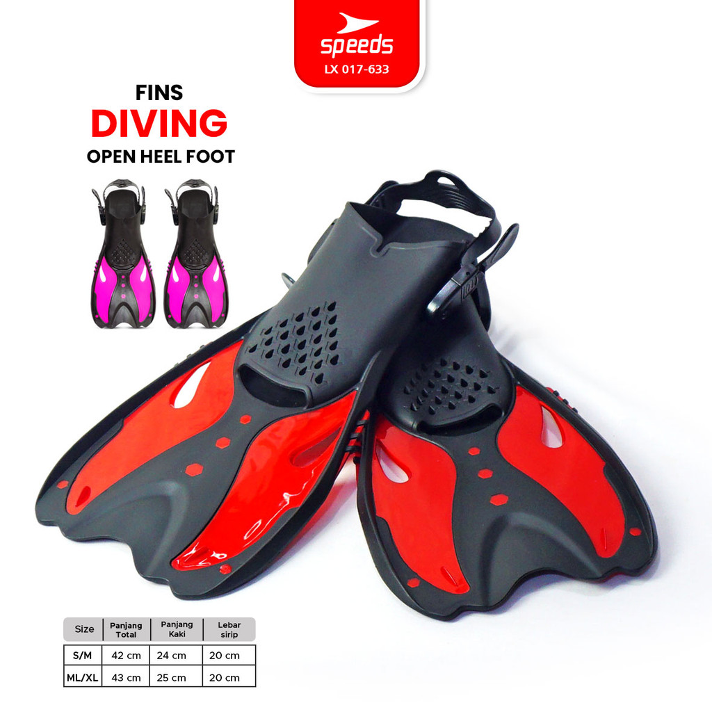 Jual SPEEDS Kaki Katak Diving Fins Perlengkapan Swim Renang Snorkeling ...