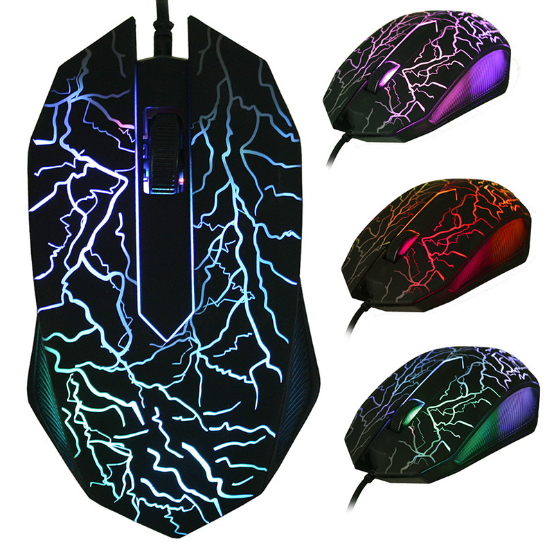 Jual USB Wired Mouse Gaming Mouse 2400 DPI LED Backlit Professional Gamer Mice Ergonomic ...