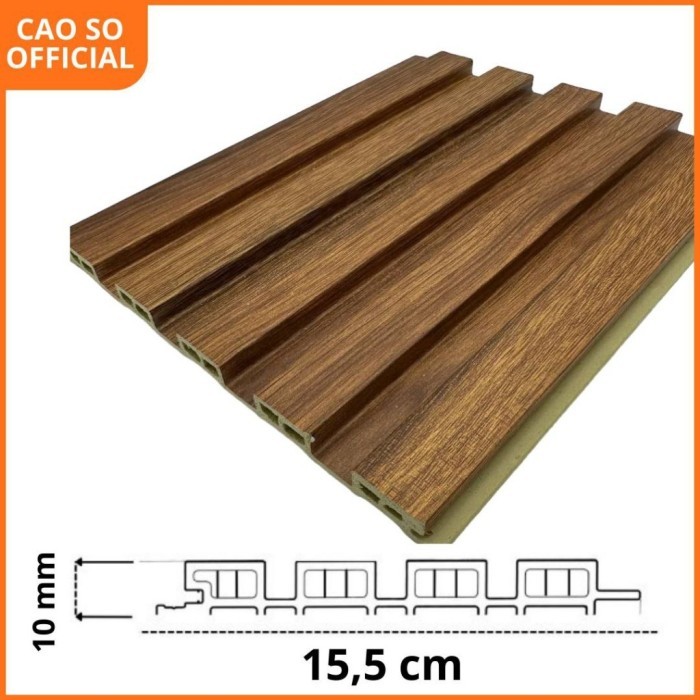 Jual Wpc Wall Panel Dekor Dinding 300cm Wood Panel 3m Pvc - hitam polos ...