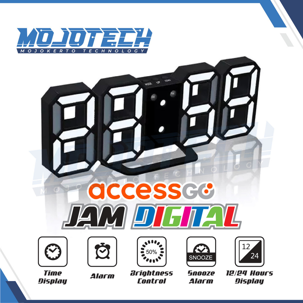 Jual Jam Digital 3D Meja Dinding Bisa Alarm Cek Suhu Temperatur ...
