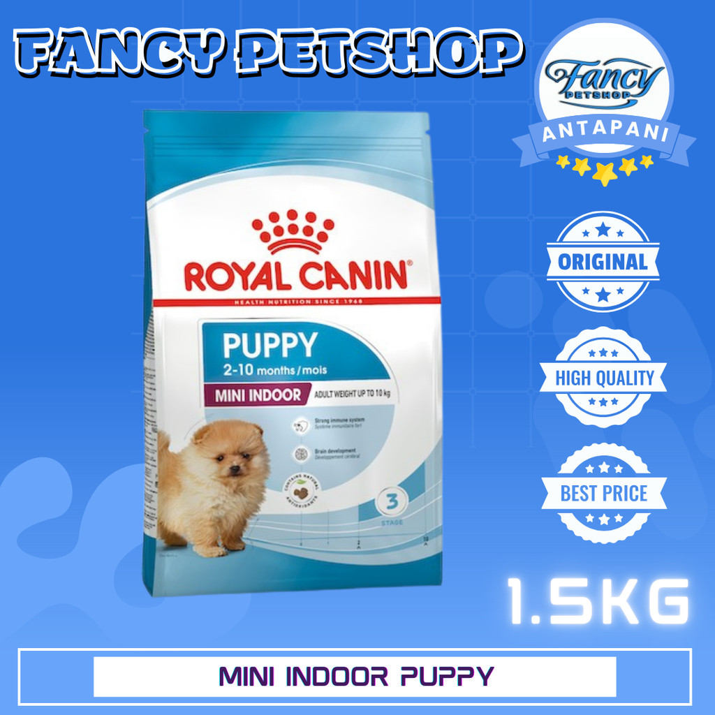 Jual Royal Canin Mini Indoor Puppy Makanan Anak Anjing 1.5kg | Shopee ...