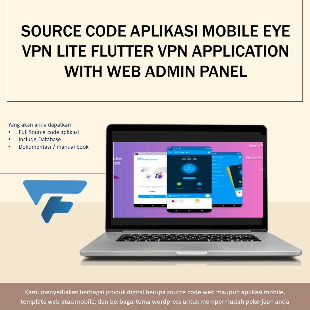 Jual SOURCE CODE APLIKASI MOBILE EYE VPN LITE FLUTTER VPN APPLICATION WITH WEB ADMIN PANEL ...