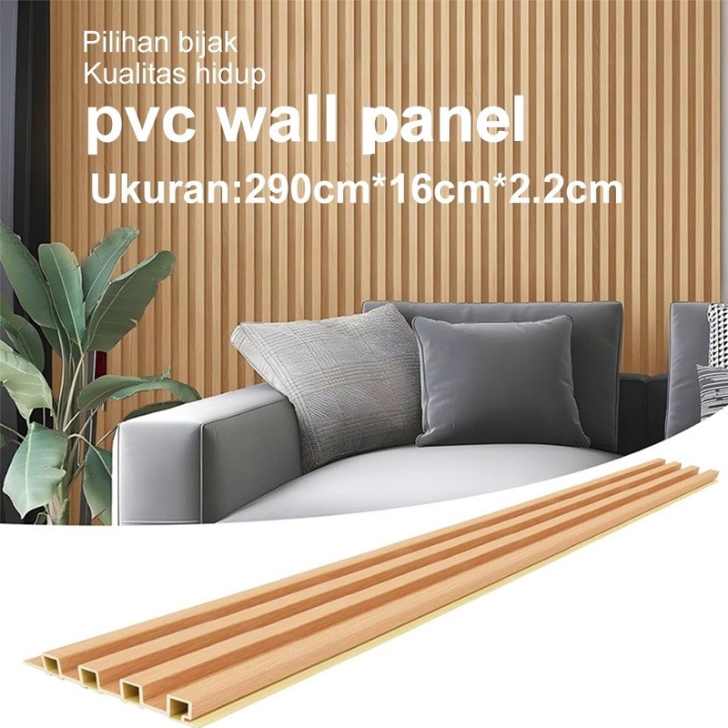 Jual CMJ42 Wood Wall Panel Dekorasi Dinding 160x22mm 2.9Meter Anti ...