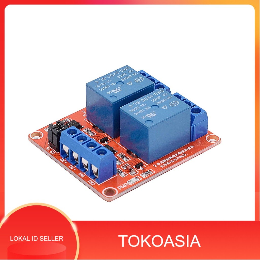 Jual 2 Channel Relay with Optocoupler Module Board Shield High Low ...