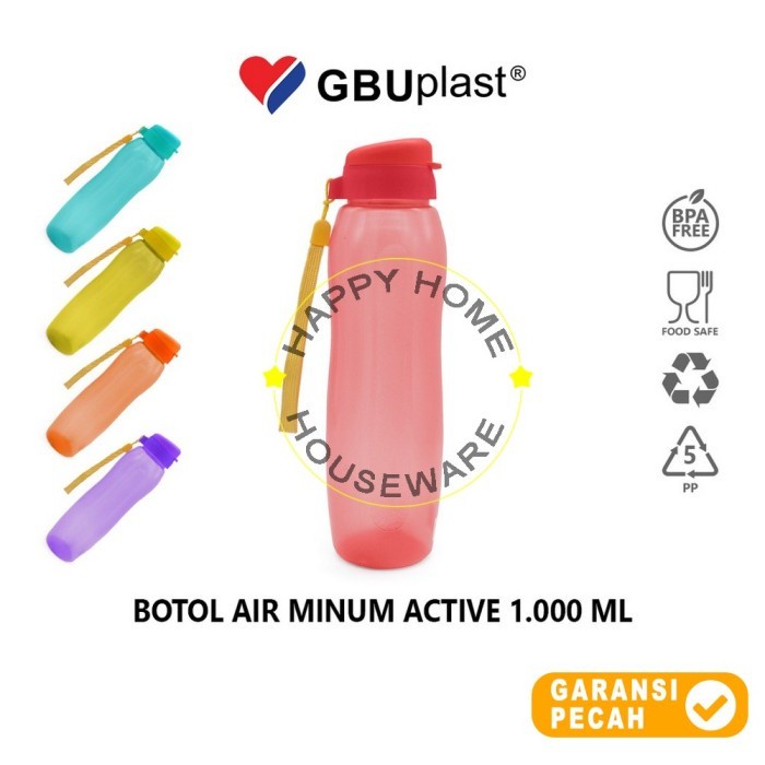 Jual GBUplast ACTIVE Botol Air Minum Anak 1000ml Botol Air Minum Tali 1 ...