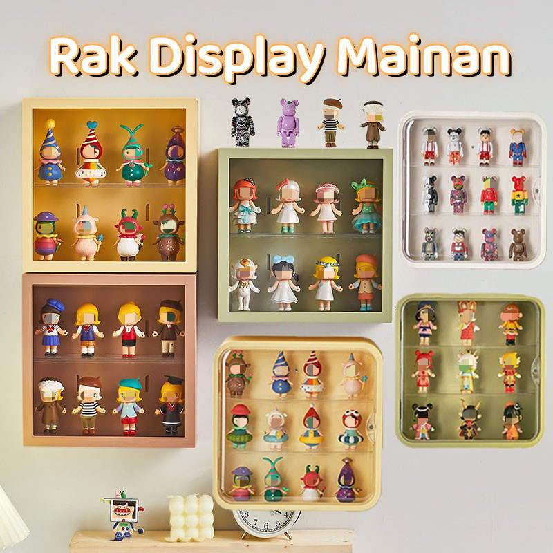 Jual Rak Display Mainan Gantung Wall Mounted Display Box Kotak Display ...