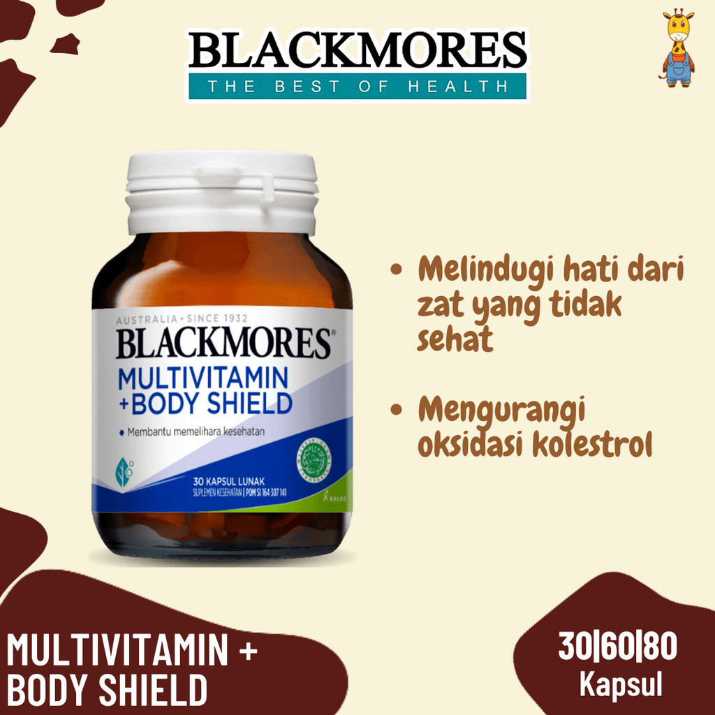 Jual Blackmores Multivitamin + Body Shield - Suplemen Kesehatan ...