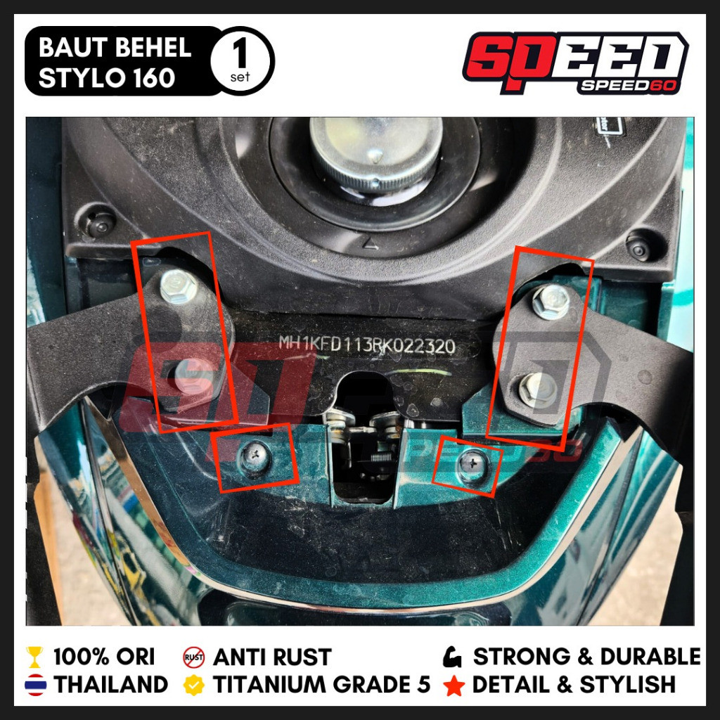 Jual Baut Behel Jok Honda Stylo 160 Baut Titanium Grade 5 Probolt ...