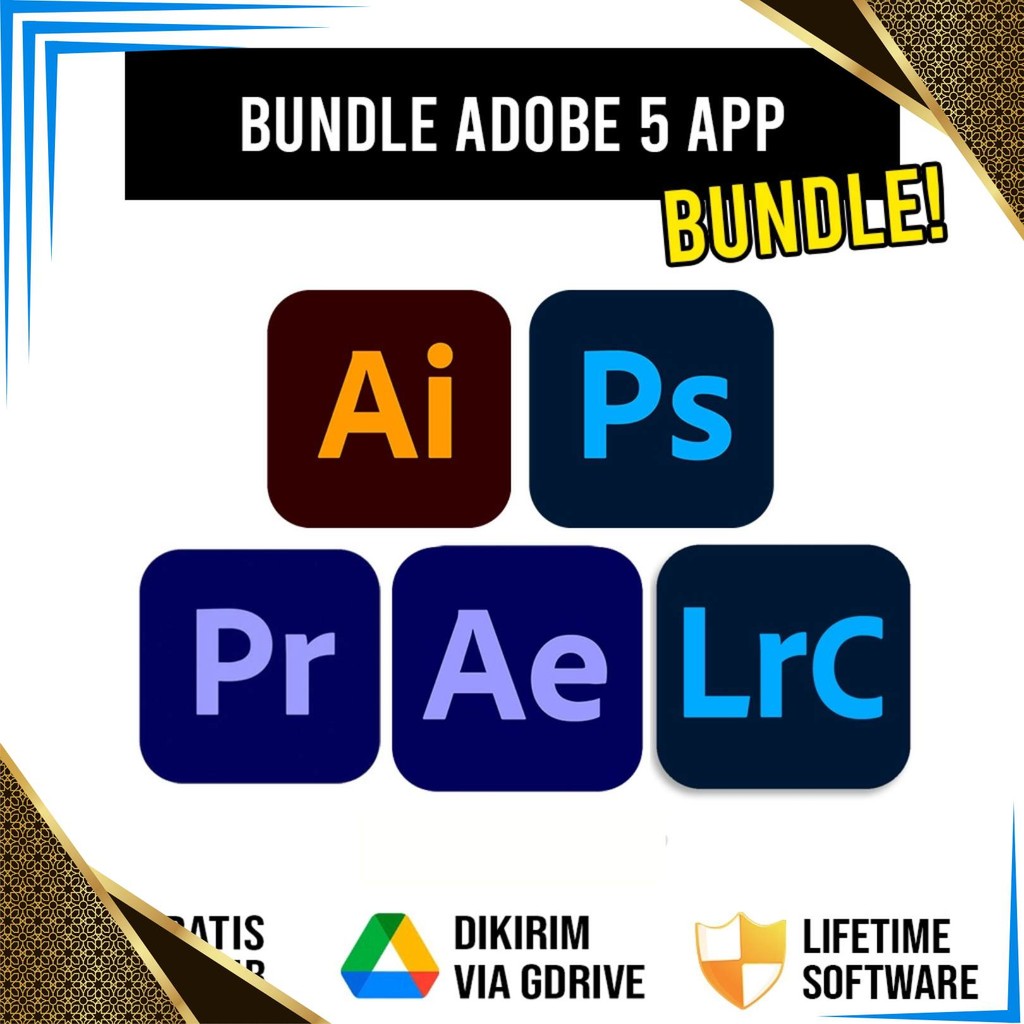 Jual Paket Adobe BUNDLE 5 Aplikasi Premium FOR WINDOWS | Shopee Indonesia