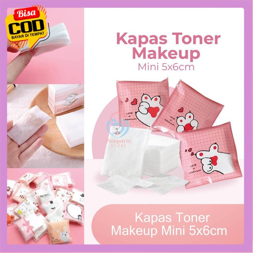 Jual Kapas Toner Makeup Mini 5x6cm - Kapas Travel Size 5x6cm Kapas Mini ...