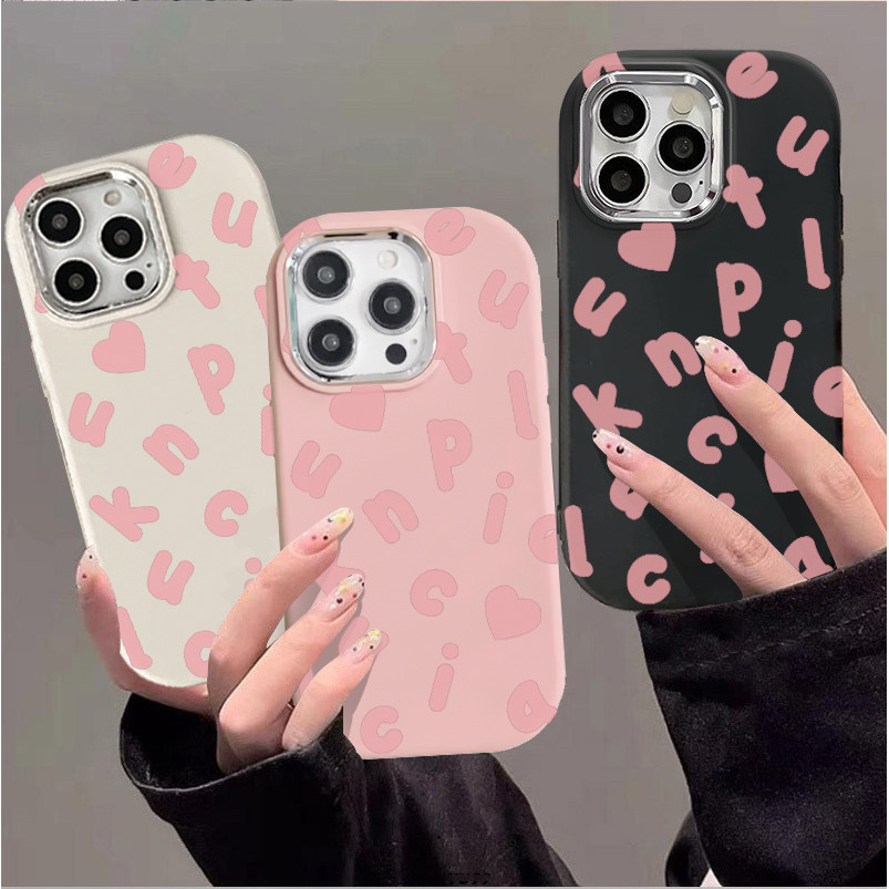 Jual Casing ponsel huruf merah muda sederhana cocok untuk iPhone 11 11 ...