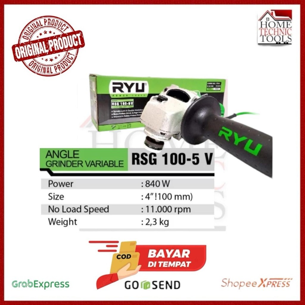 Jual RYU GURINDA RSG 100-5V / RSG100-5V MESIN GURINDA / VARIABLE SPEED ...
