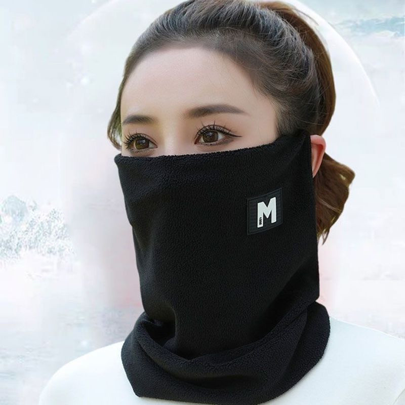 Jual Winter Fleece Neck Warmer Half Face Mask Ski Fleece Neck Gaiter ...