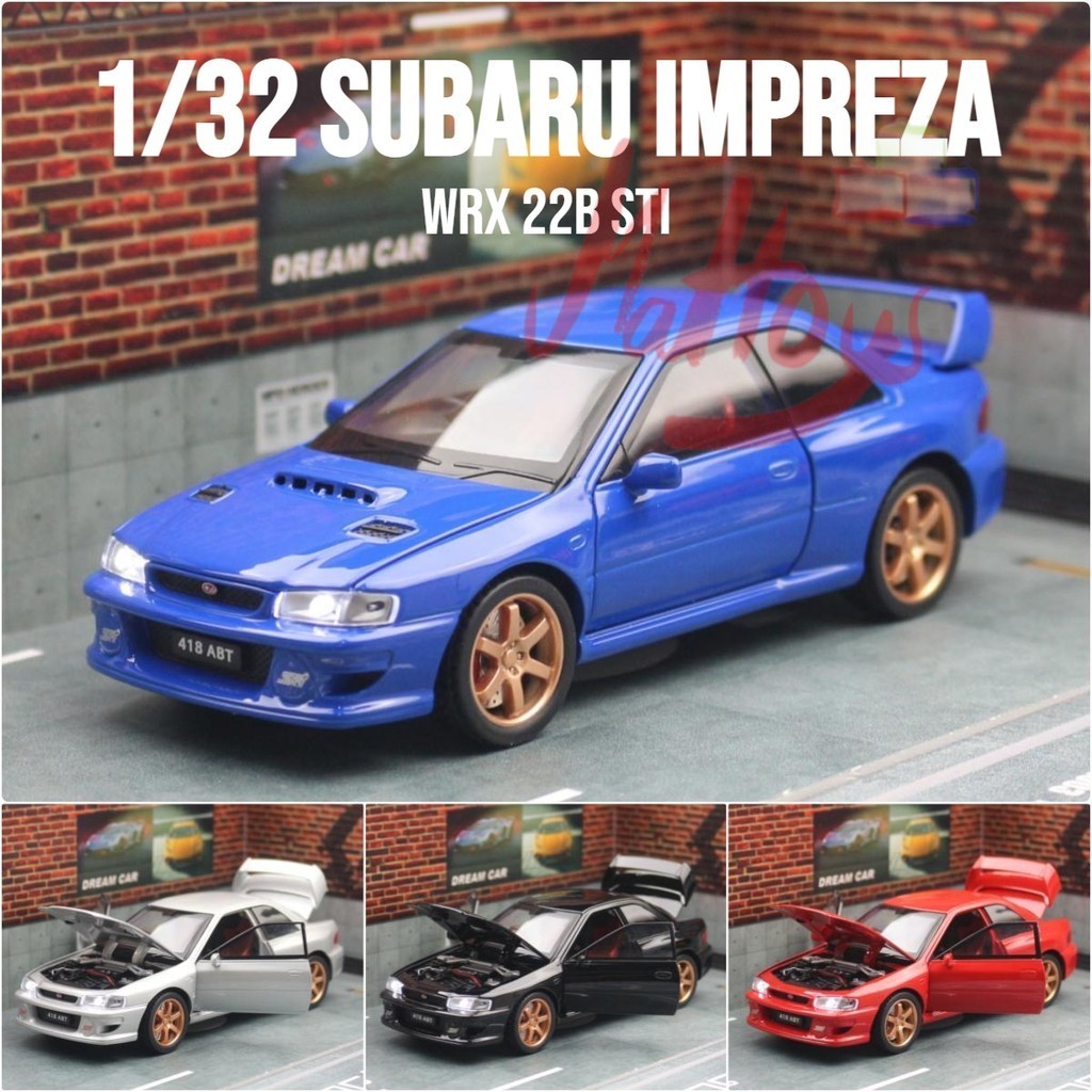 Jual 1:32 Subaru Impreza WRX 22B STI JDM Car Model Diecast Vehicle ...