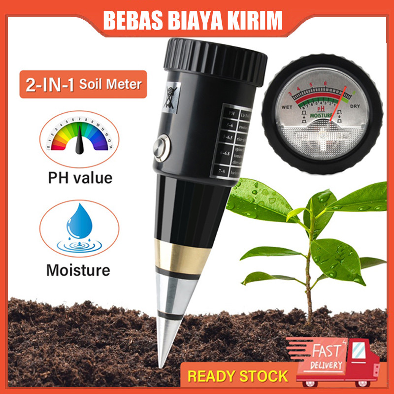 Jual Alat Penggukur Tanah 2 in 1 Pen Type PH Meter Soil Analyzer Tester ...