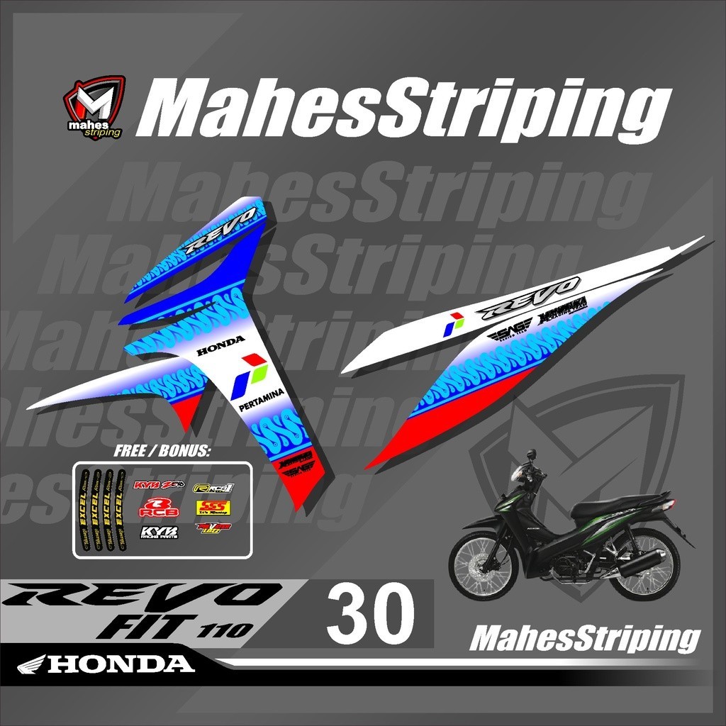 Jual Sticker Striping Revo Fit - Stiker Lis Variasi Skotlet Semifull ...