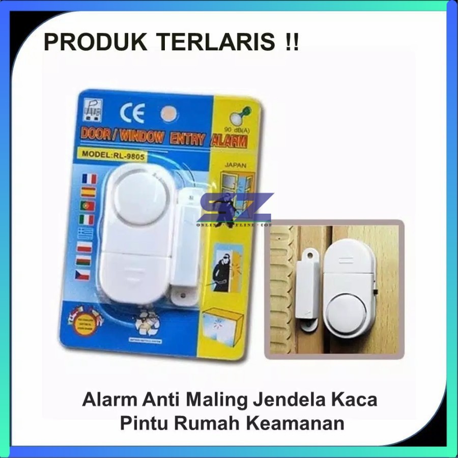 Jual Alarm Anti Maling Bunyi Sensor Pencuri Tempel Door Window Pintu ...