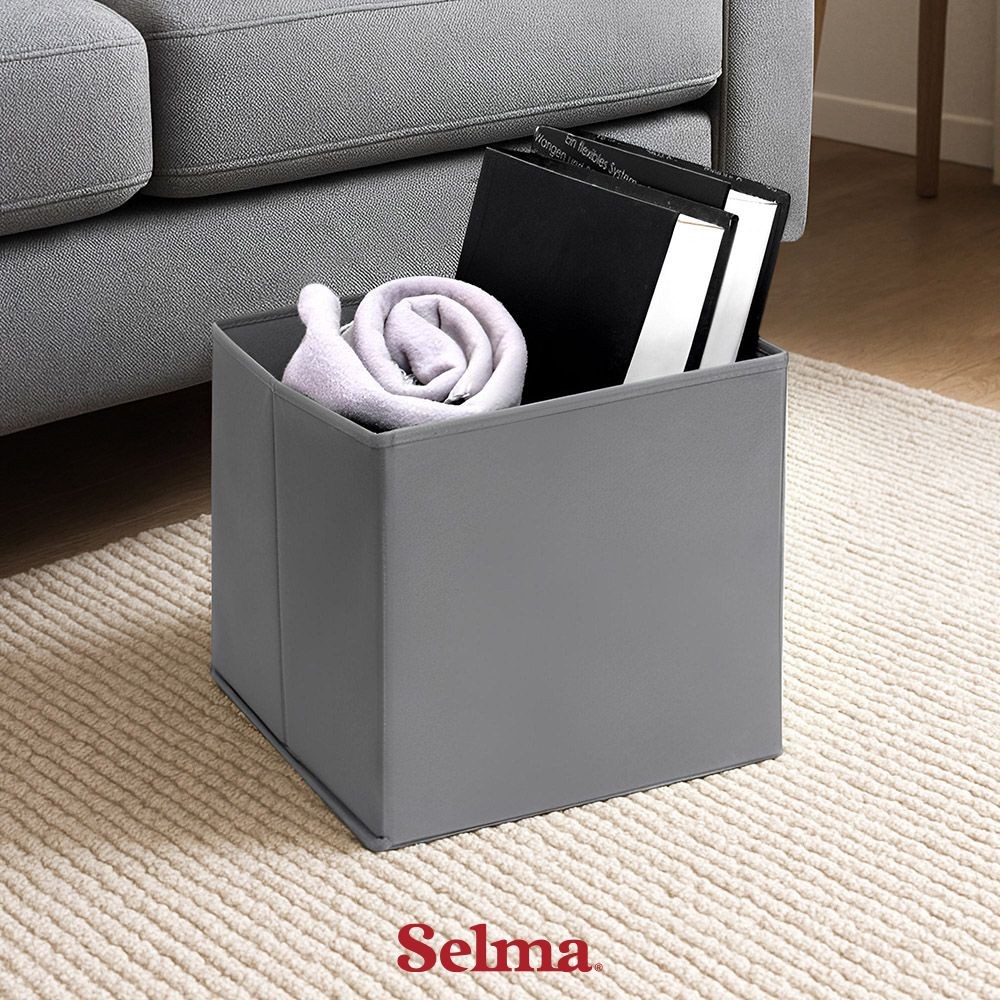 Jual Selma Timmy Kotak Penyimpanan Lipat - Abu-Abu Tua Wadah Kotak ...