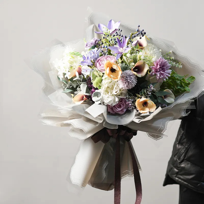 Jual 20 LEMBAR Kertas Buket Bunga Cellophane Lace Frame Flower Wraping ...