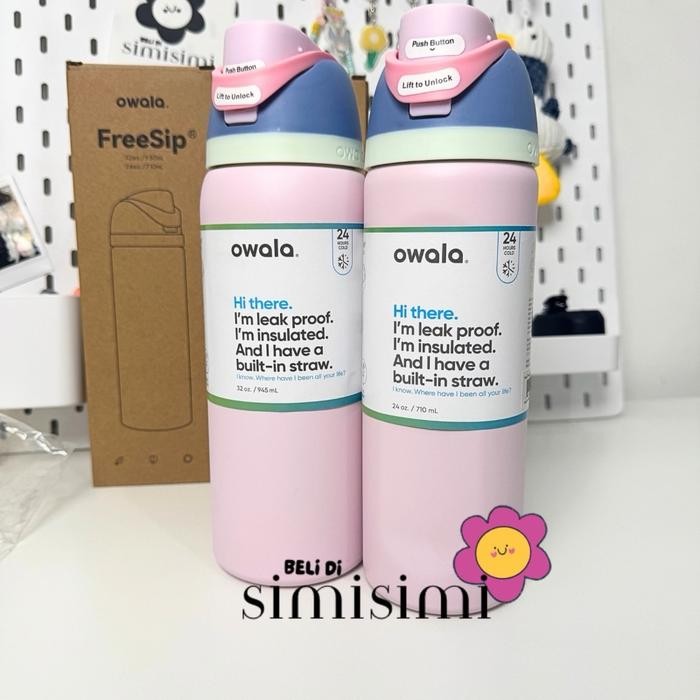 Jual Owala Freesip 24oz 32oz Insulated Stainless Steel Water Bottle ...