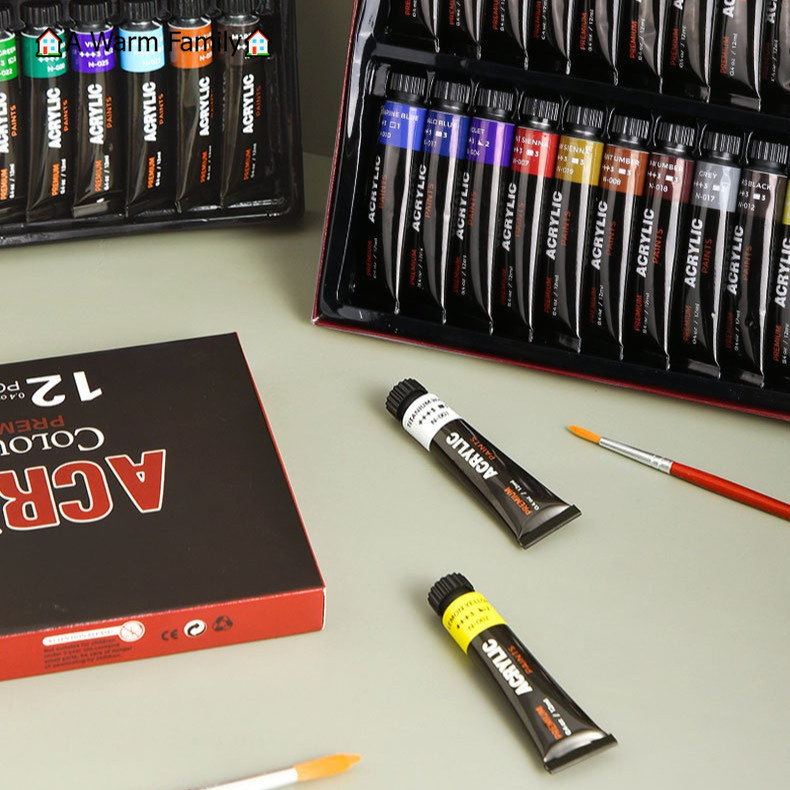 Jual Set Cat Akrilik 12/24/30 Warna Tabung Aluminium Untuk Melukis ...