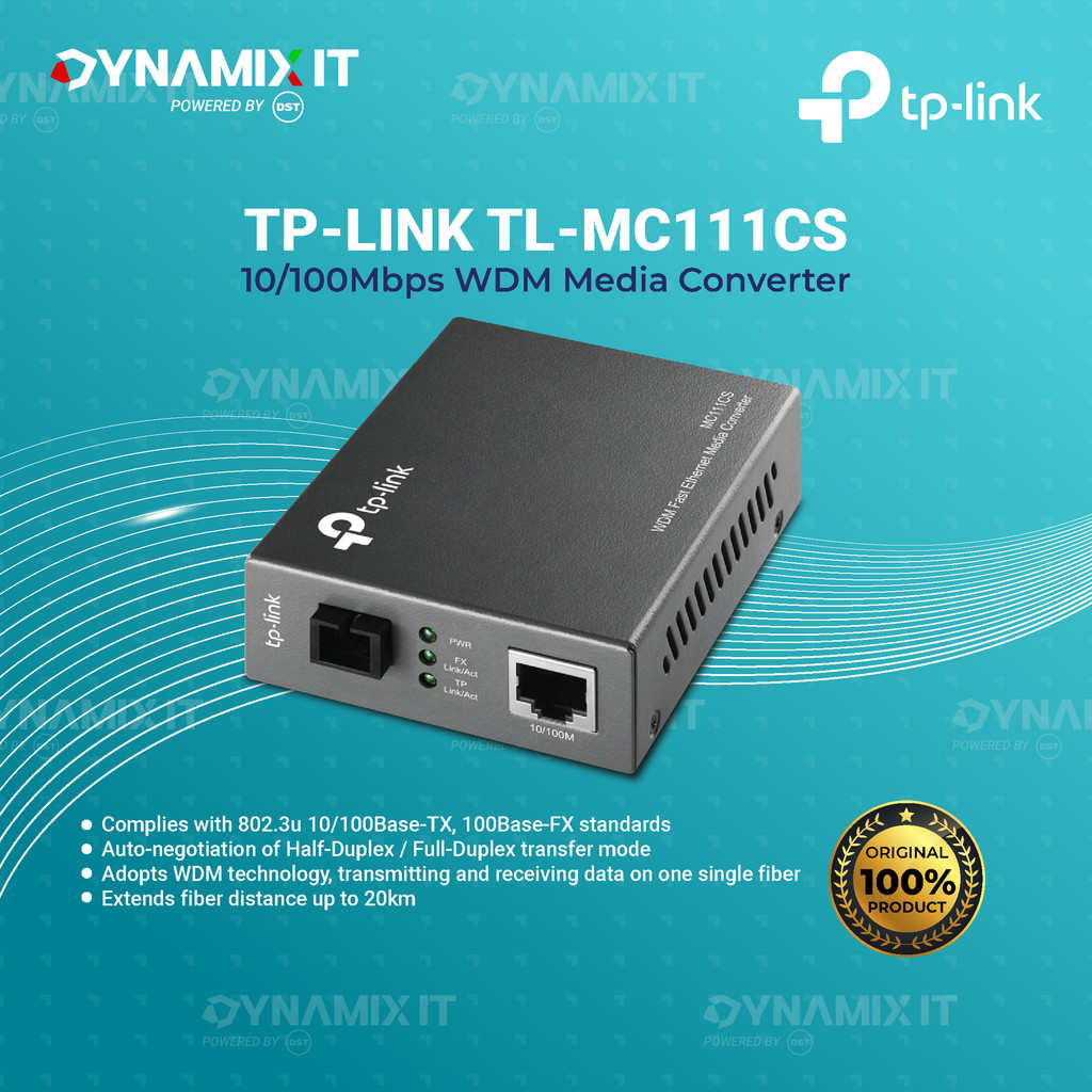 Jual TP-Link / TPLink MC220L 10/100/1000Mbp Gigabit SFP Media Converter ...