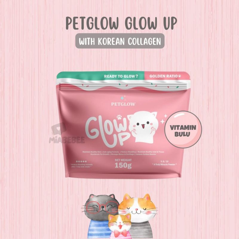 Jual Petglow Glow Up with Korean Collagen/Vitamin Bulu Kucing | Shopee Indonesia
