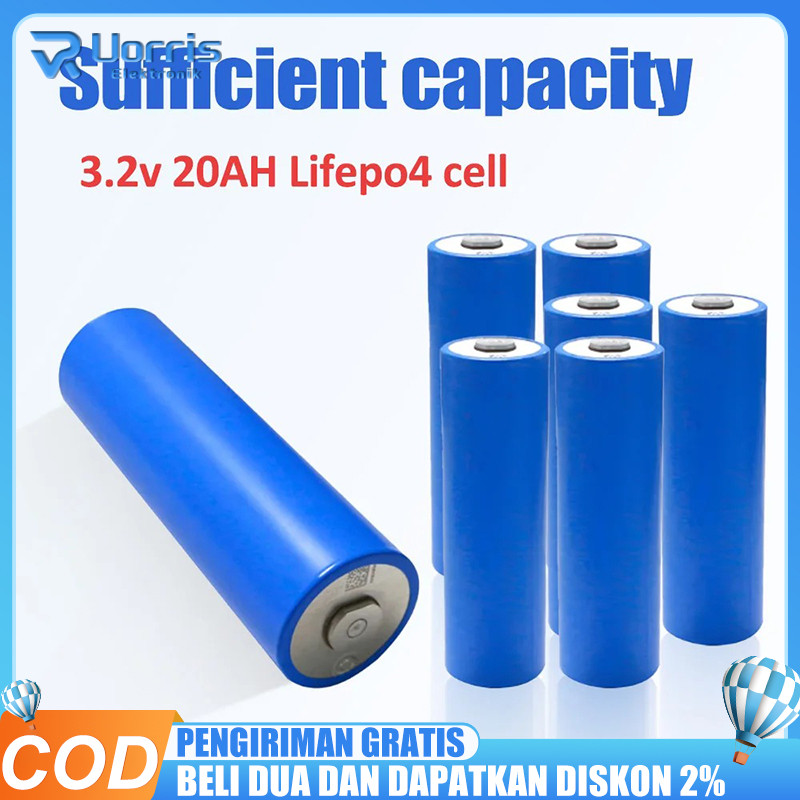 Jual BATTERY LIFEPO4 EVE 3.2V 20AH BARU ORIGINAL | Shopee Indonesia