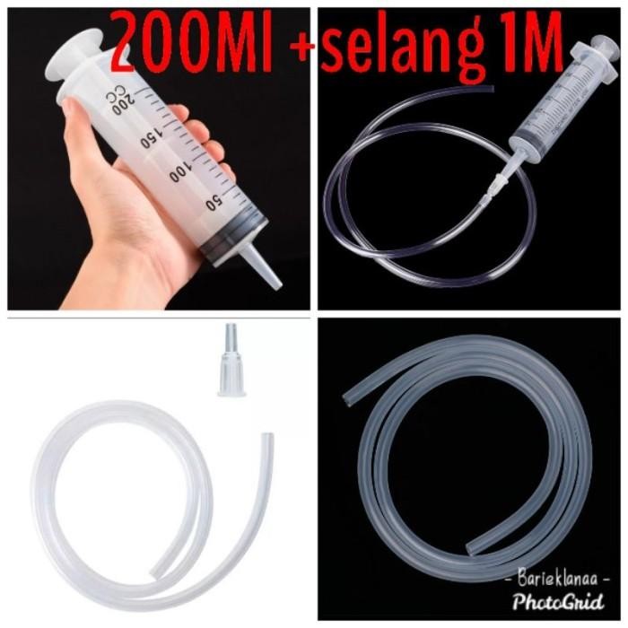 Jual Suntikan besar 200Ml selang suntikan 1 meter spuid syringe spuit ...