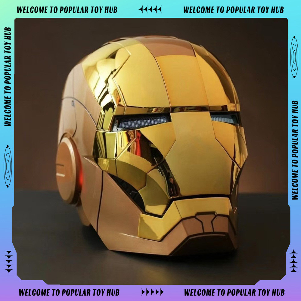 Jual New Marvel Iron Man Helmet Live Action LED Eyes 1/1 Cosplay Ear ...