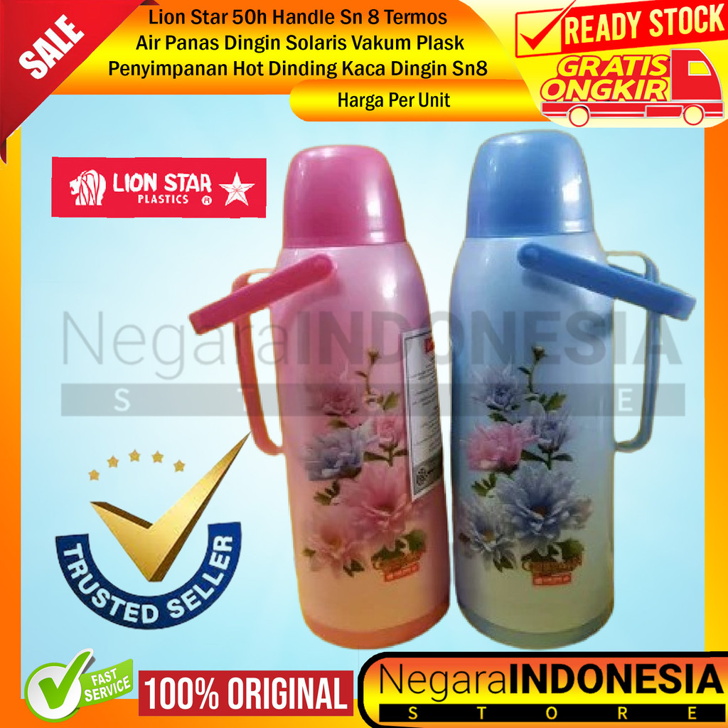 Jual Lion Star 50h Handle SN 8 Termos Air Dingin Panas Flask Vakum Vacum Plask Solaris Setar 2L ...