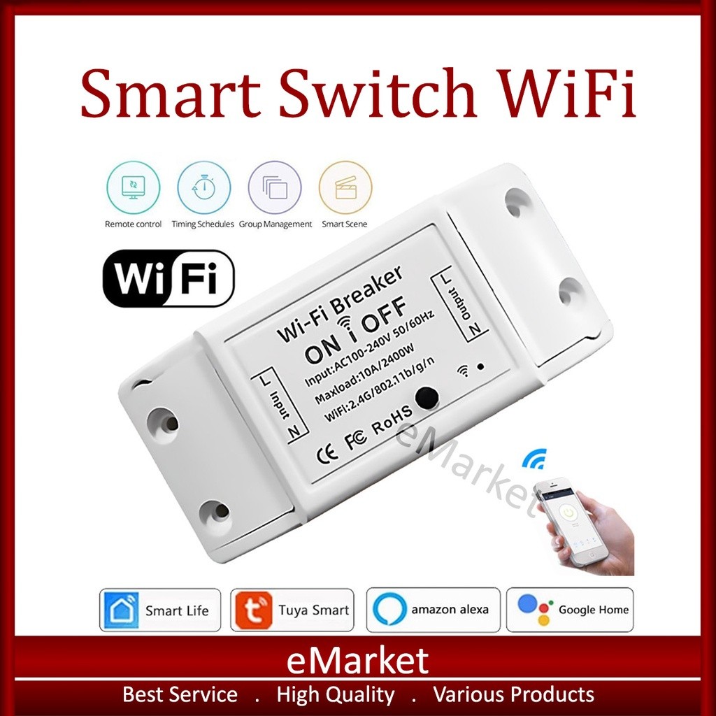 Jual Smart Switch WiFi / Saklar Pintar Wireless / Breaker ON OFF ...