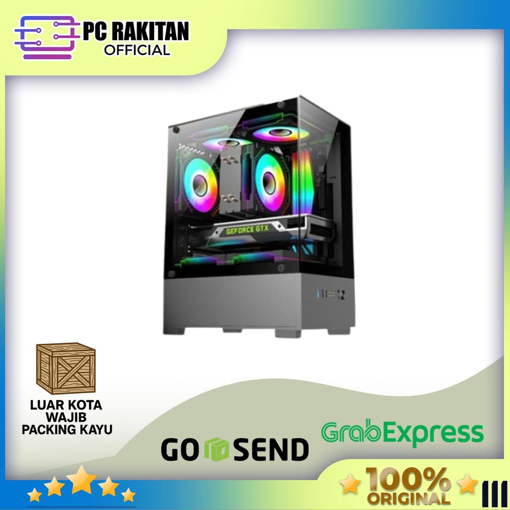 Jual INFINITY CASE PC MATX NOIR MATX- INCLUDE 3 FAN | Shopee Indonesia