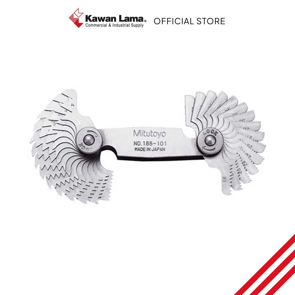 Jual KLS Mitutoyo Set 30 Pcs Alat Ukur Thread Pitch Gages 4-42tpi 188 ...