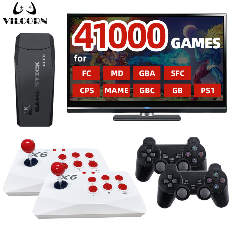 Jual VILCORN Arcade Video Game Console 4K TV Game Stick with Double ...