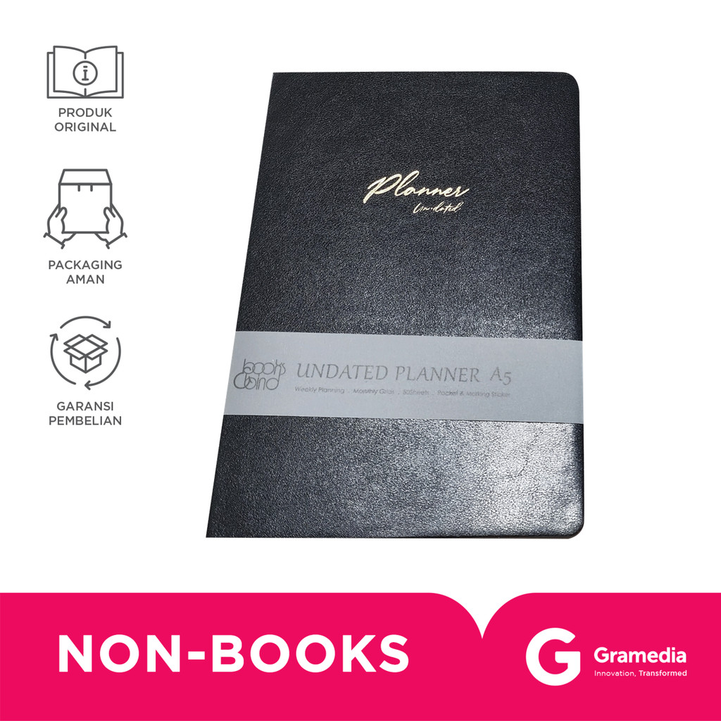 Jual Books & Bind Nb Softcover Undated Planner A5 Black | Shopee Indonesia