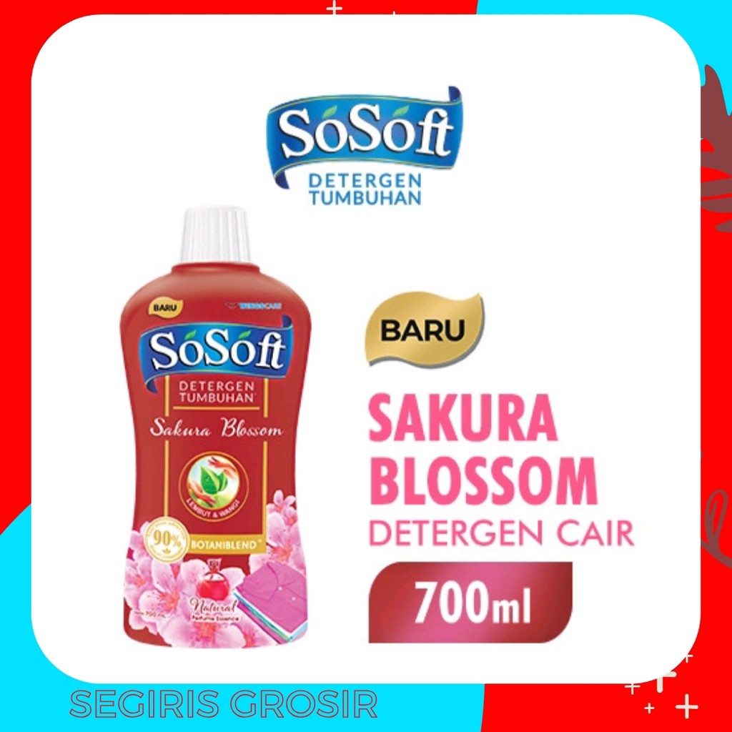Jual So soft Detergent cair Sakura Blossom 700ml | Shopee Indonesia