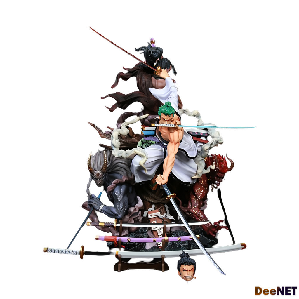 Jual Roronoa Zoro Three Sword Burning Wind One Piece 50cm Action Figure ...