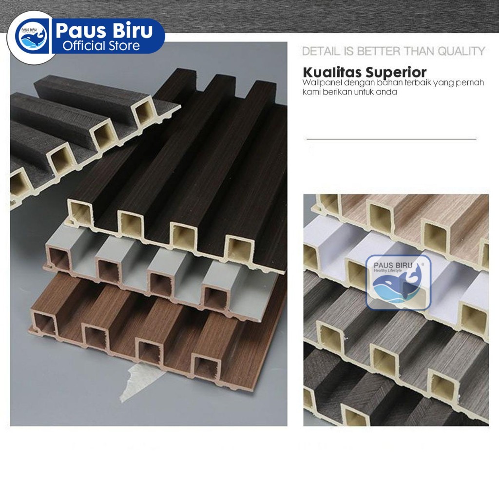 Jual Paus Biru - PREMIUM Wall Panel PVC WoodPanel Dinding Motif Kayu 3D ...