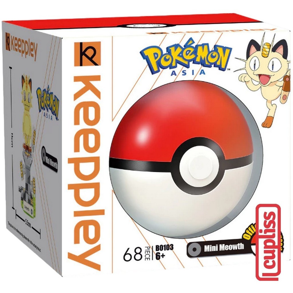 Jual QMAN Keeppley B0103 Mini Meowth Poke Ball Pokemon Bricks Asia ...