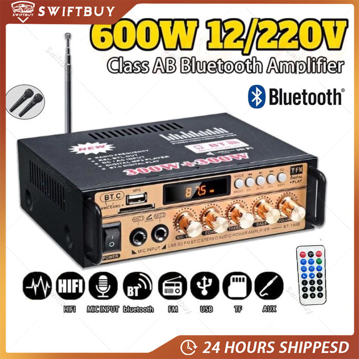 Jual COD Amplifier Karaoke Power Amplifier Bluetooth Karaoke Home ...