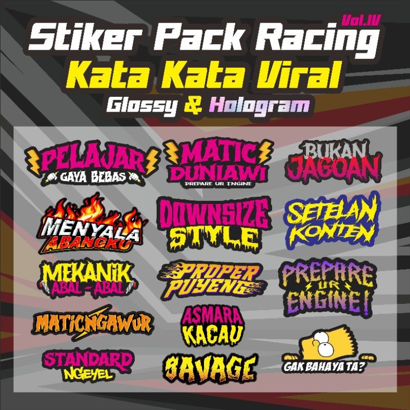Jual STIKER RACING KATA KATA VIRAL UNTUK HELM DAN MOTOR | Shopee Indonesia