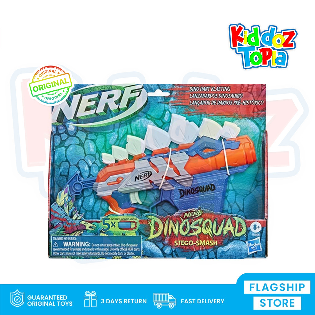 Jual Nerf Dino Squad StegoSmash Stego Smash Dart Blaster GLC | Shopee ...