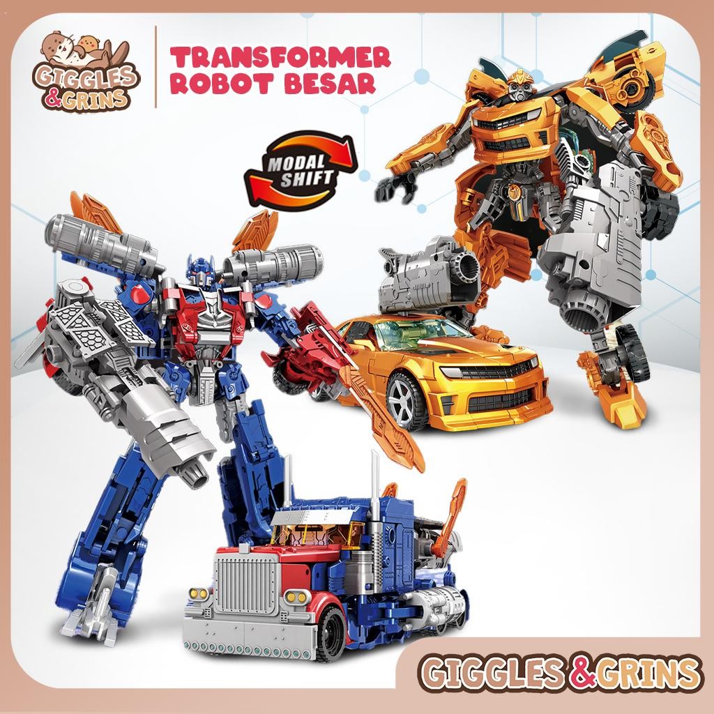 Jual Mainan Anak Robot Transformer - Figure Optimus Prime dan Bumblebee yang Bisa Berubah ...