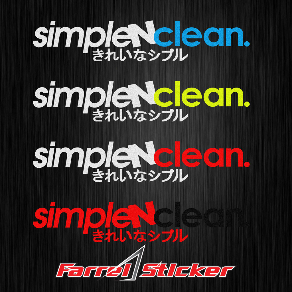 Jual Cetak Kilat - STIKER SIMPLE N CLEAN Sticker Simple & Clean ...
