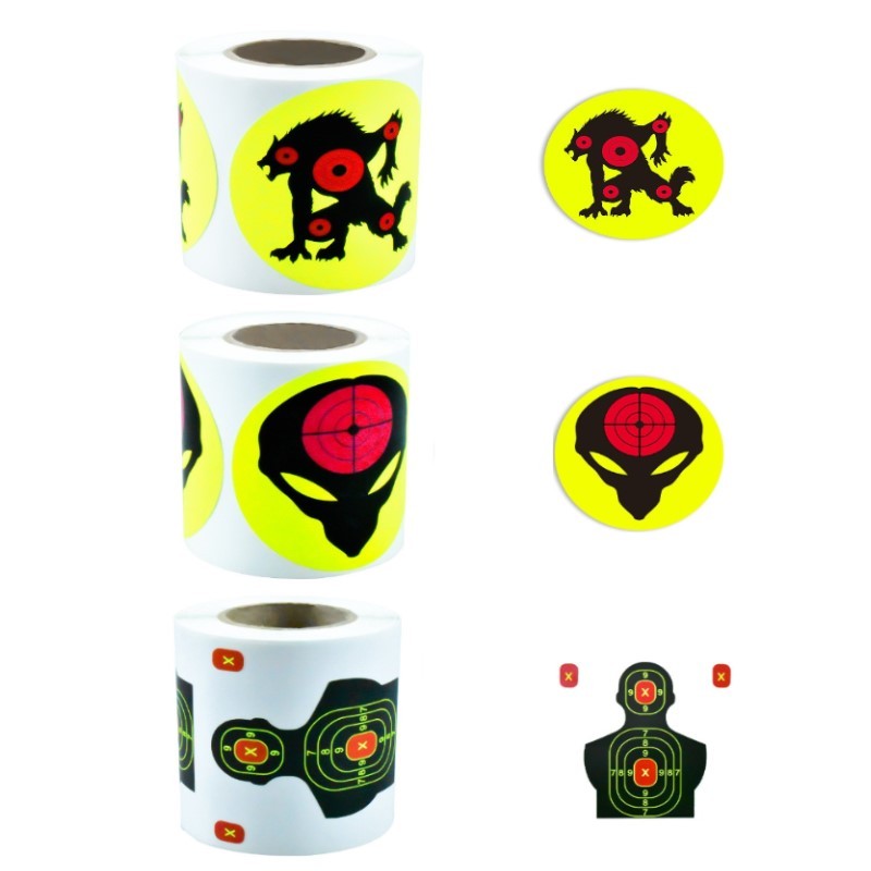 Jual 200Pcs/Roll 7.6cm/3" Inch Shooting Splatter Target Stickers Self ...